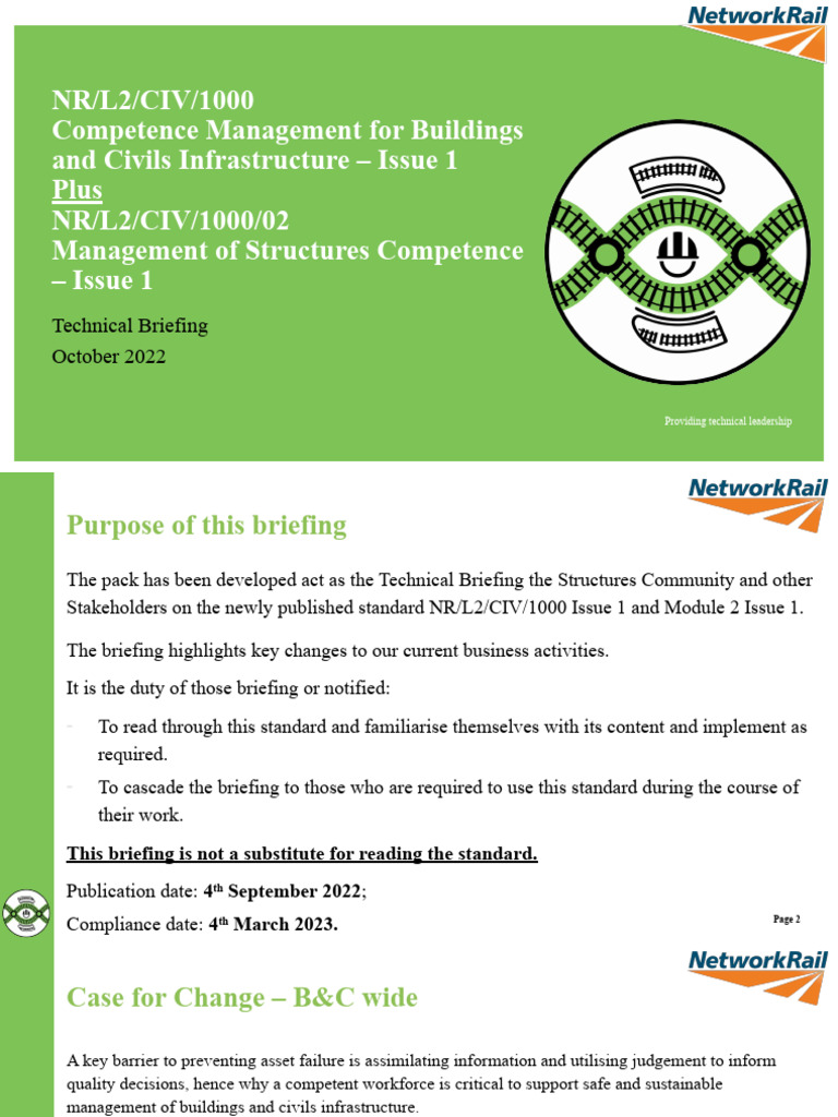 Network Rail Structures Competence Update | PDF | Asset Management ...
