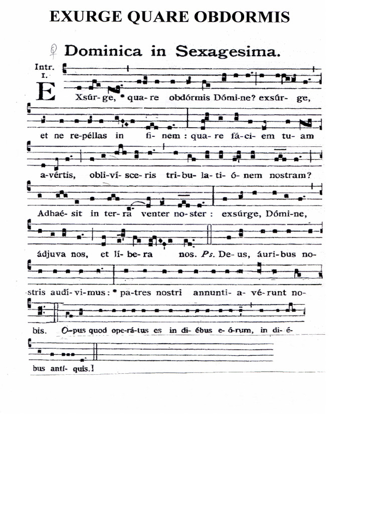 Exurge Quare Obdormis Domine | PDF