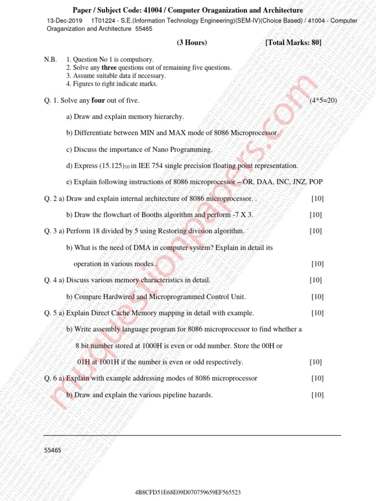 Se-It Sem4 Coa-Cbcgs Dec19 | PDF
