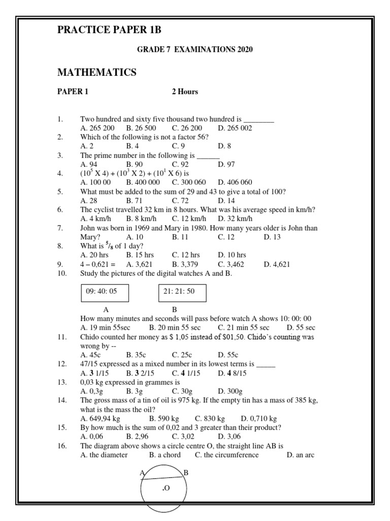 Maths Practice 1B | PDF | Triangle | Elementary Mathematics