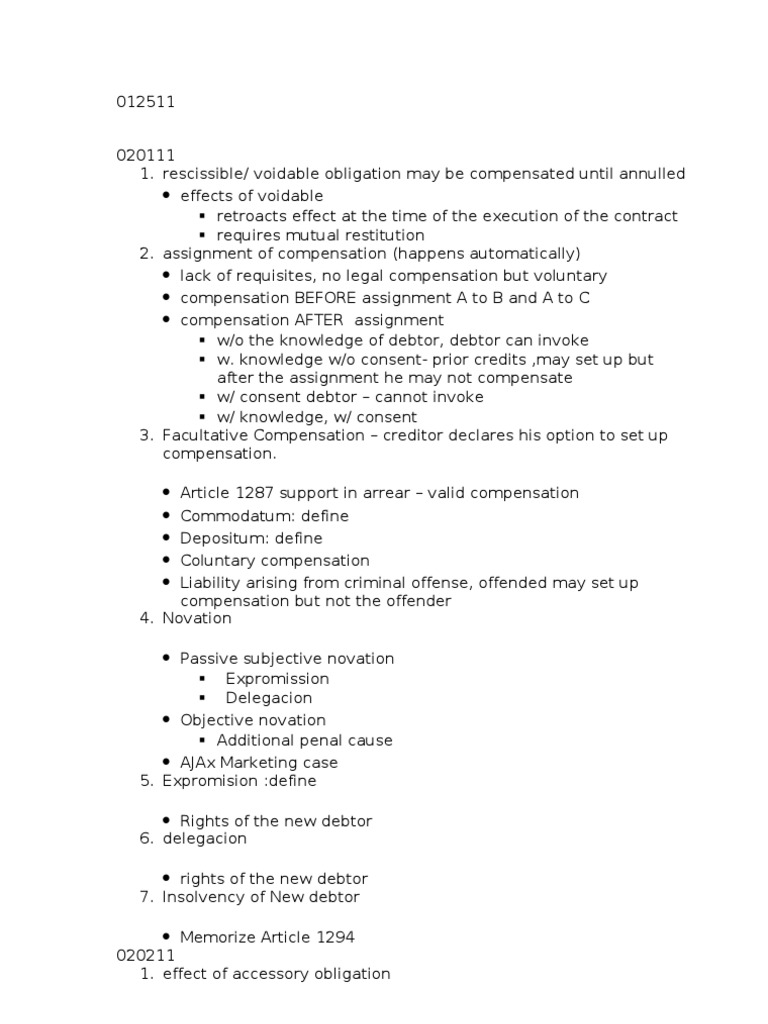 Understanding Contracts and Obligations | PDF | Offer And Acceptance ...