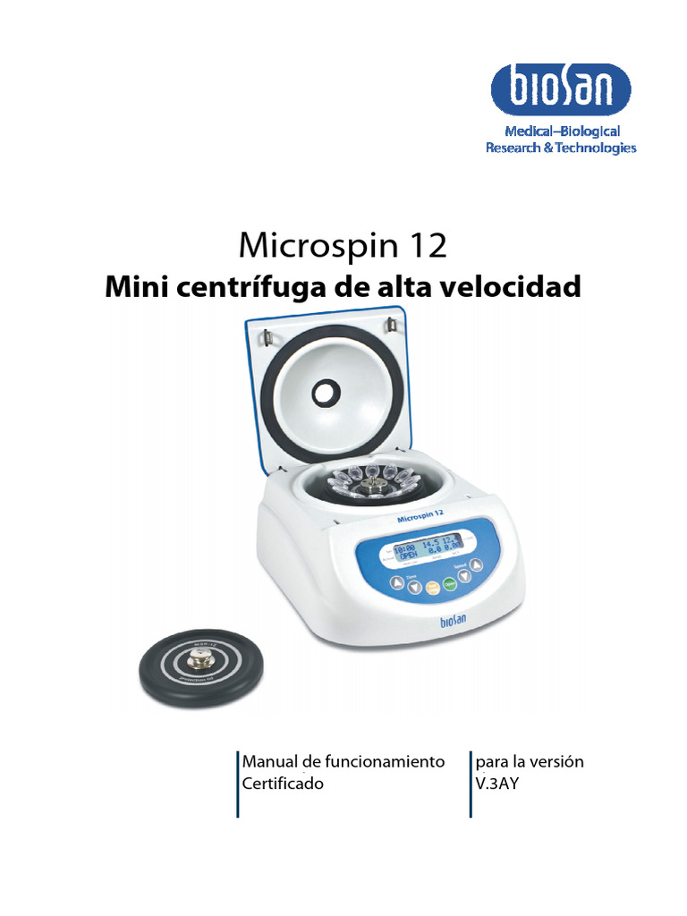 MicroSpin12-Manual de Funcionamiento | PDF | Fuente de alimentación ...