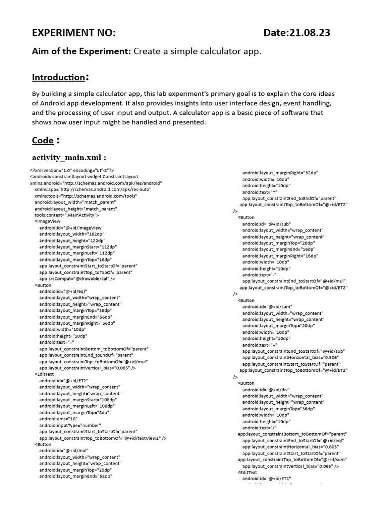 Exp - 9 | PDF | Android (Operating System) | Mobile App