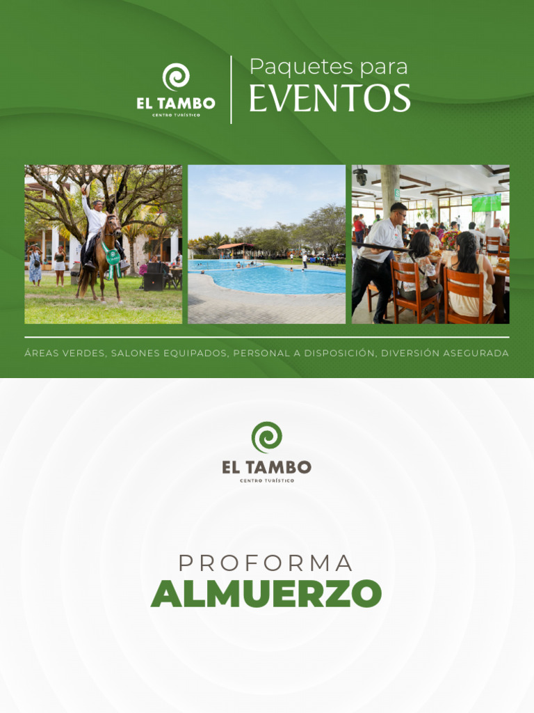 Proforma Almuerzo - El Tambo | PDF | Cocina occidental | Cocina latinoamericana