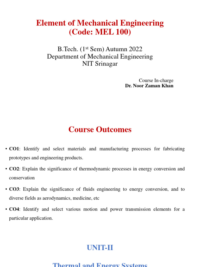 Unit 2-EME (MEL-100) Lectures 9 | PDF | Heat Transfer | Heat
