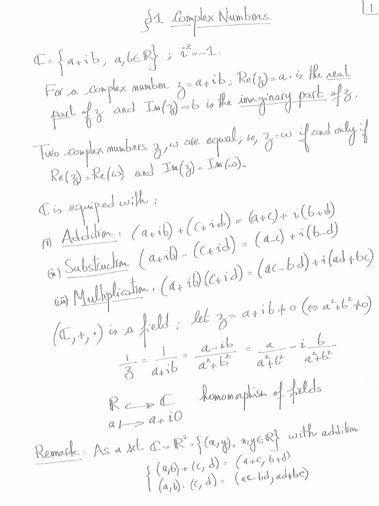 Complex Numbers | PDF