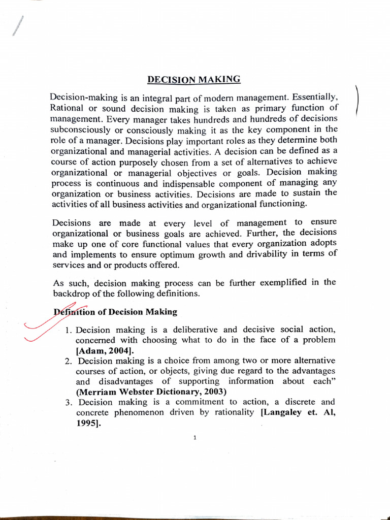Decision Making | PDF
