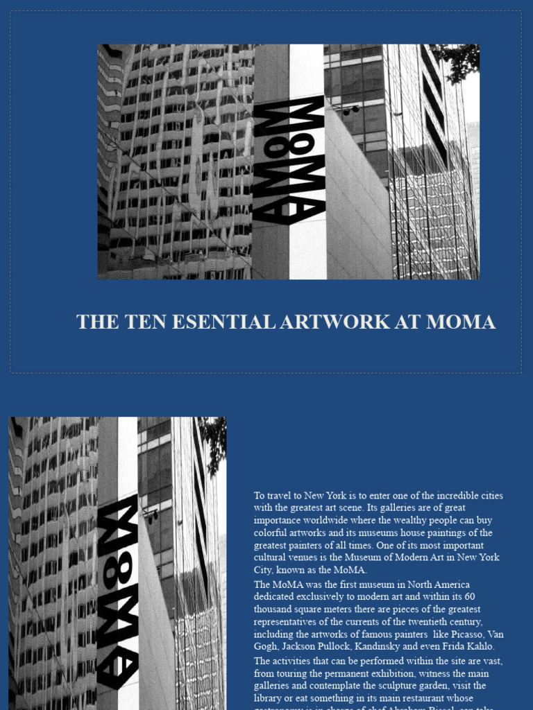 The Ten Essential Artworks at MoMA 1 | PDF | Paintings | Pablo Picasso