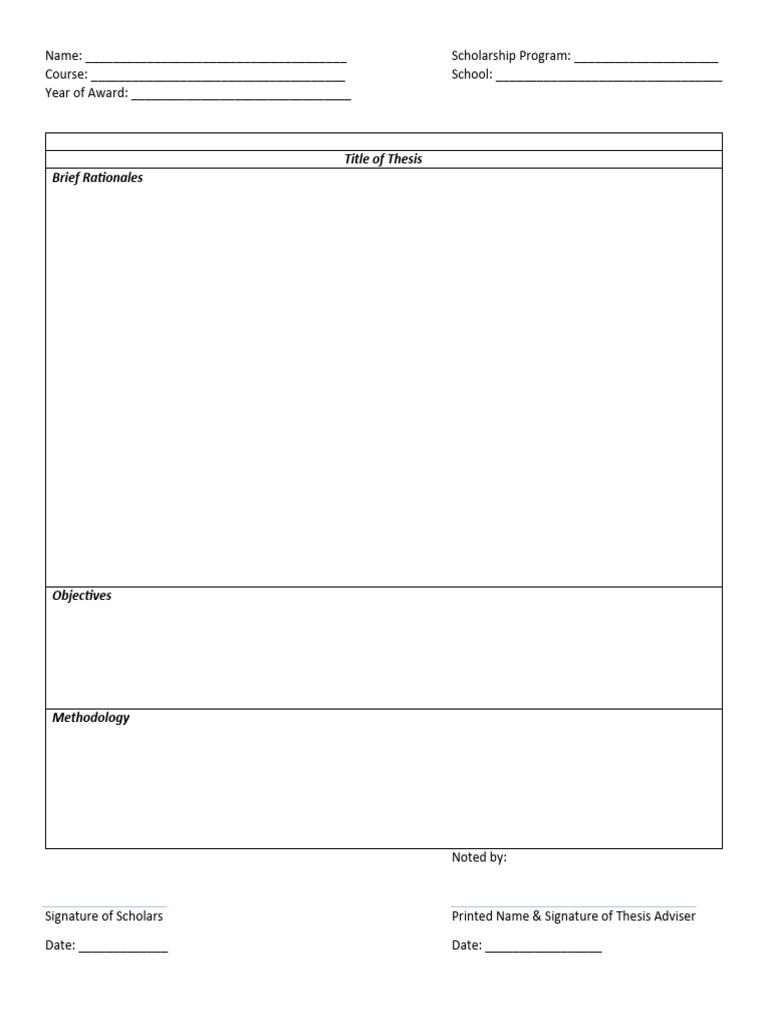 DOST Thesis Form | PDF | Career & Growth