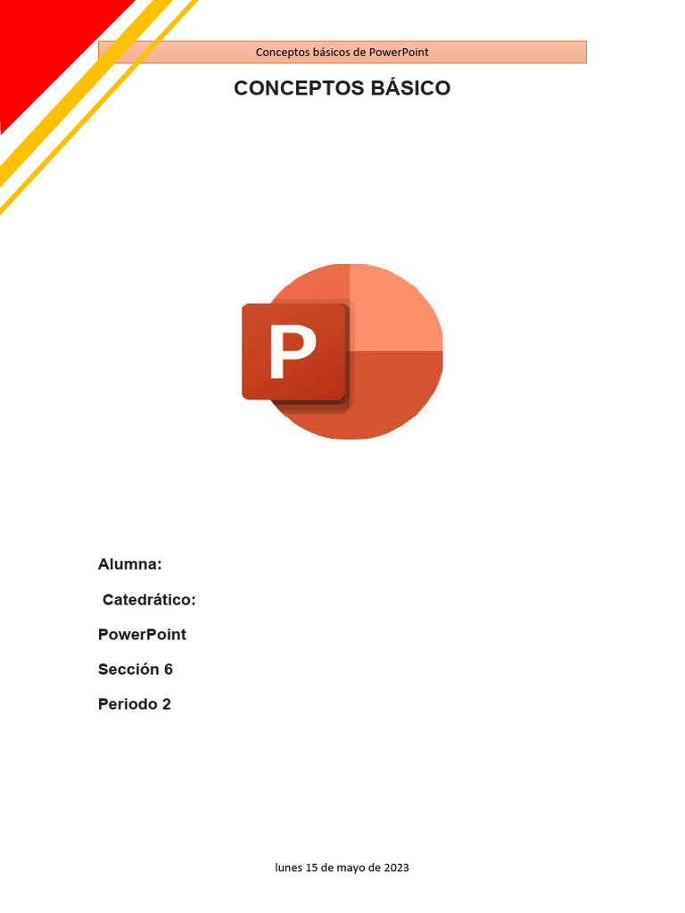 CONCEPTOS BÁSICO de powerpoint | PDF | Microsoft PowerPoint | Diseño