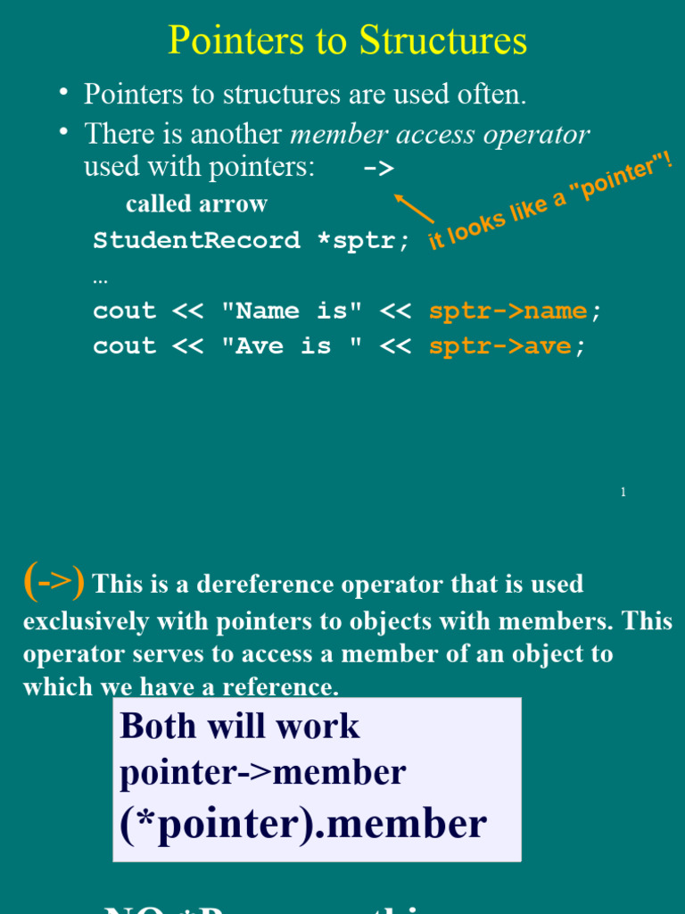 Pointers To Structures Pdf Pointer Computer Programming 9530
