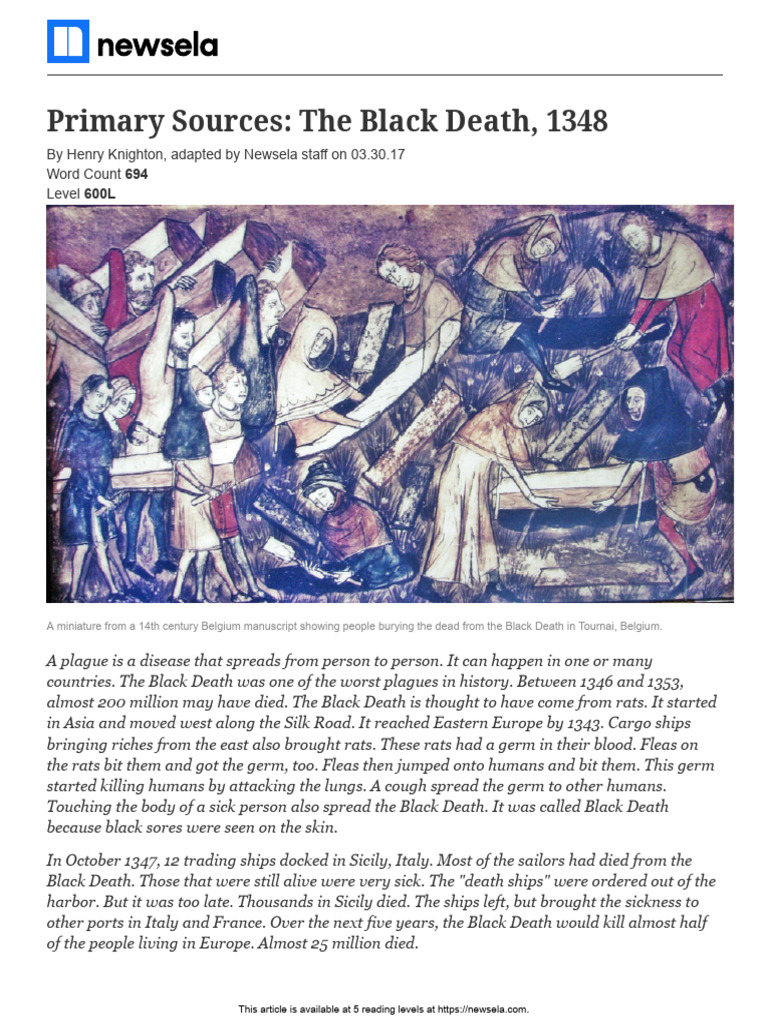 Black-Death - Article - and - Quiz - 2023-11-10 17 - 50 - 36 | PDF ...