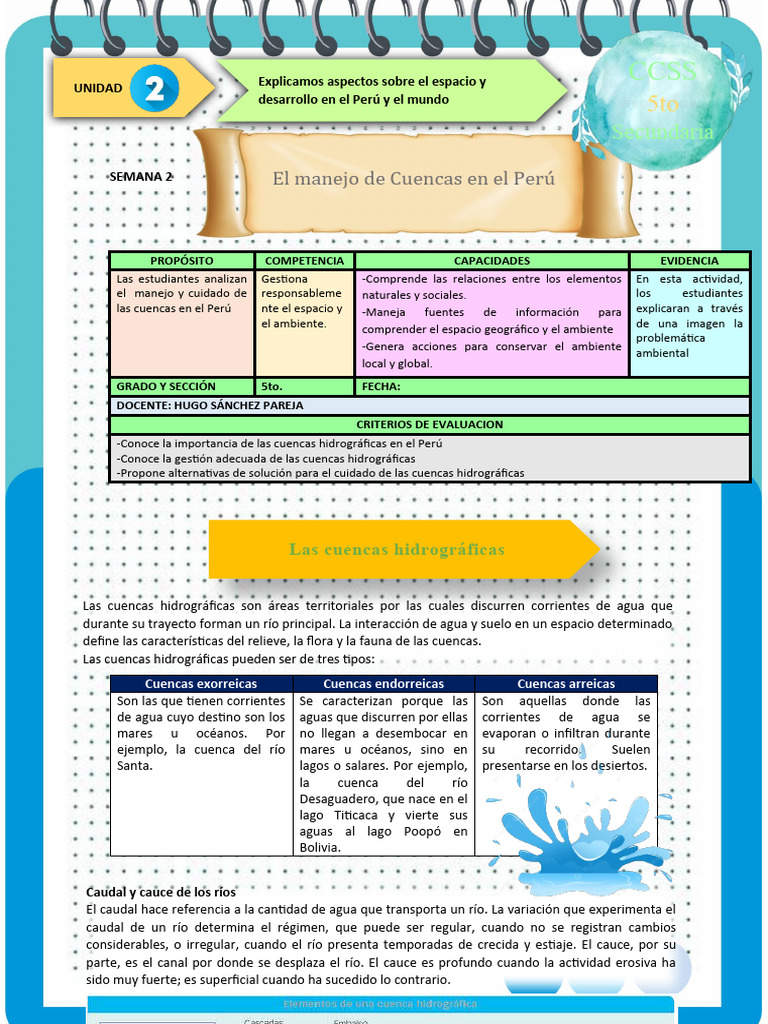 ACTIVIDAD-2-CC.SS. 5°-SEMANA 2 (2) | PDF | Río | Agua
