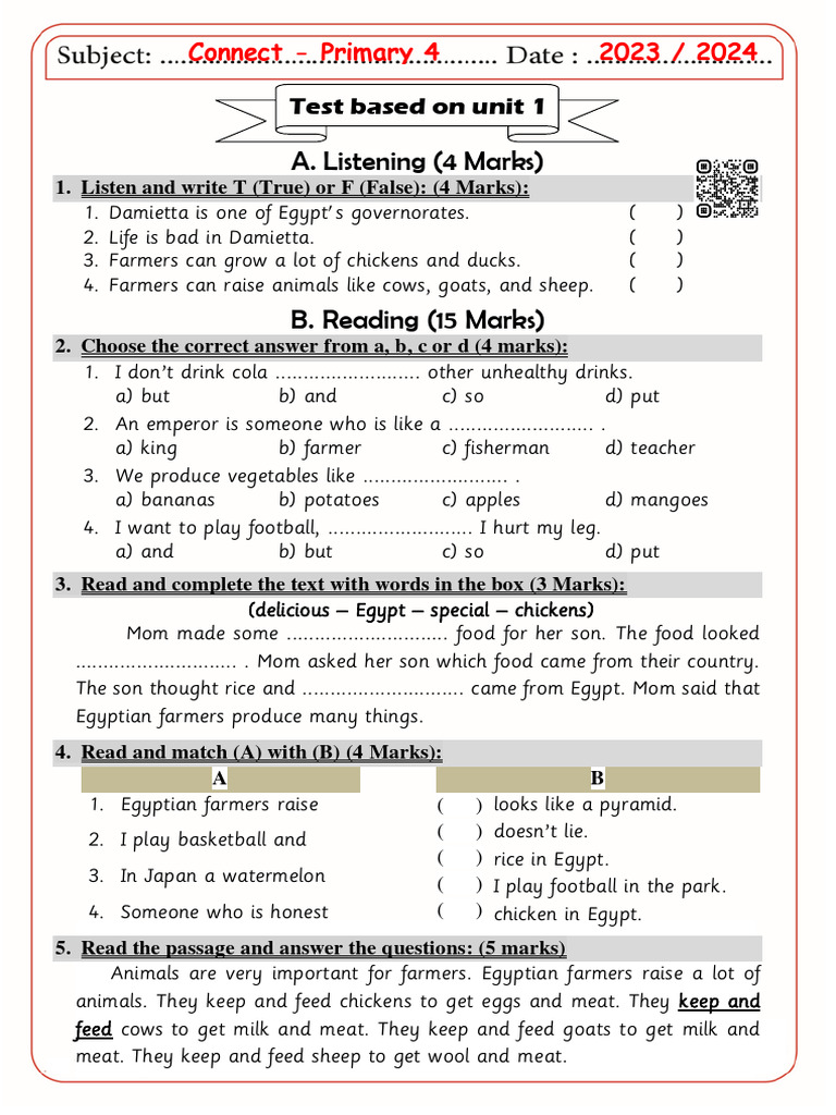 Connect 4 (1-2) | PDF | Farmer | Camel