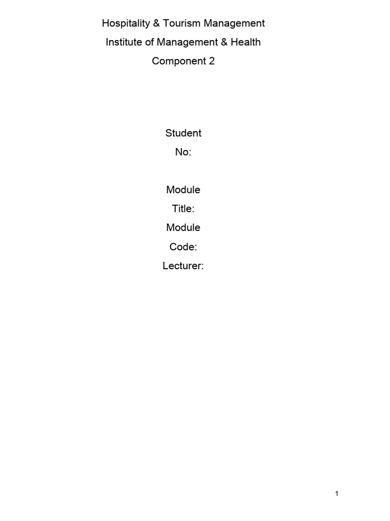 Hospitality Tourism Management | Download Free PDF | Skill | Behavior ...