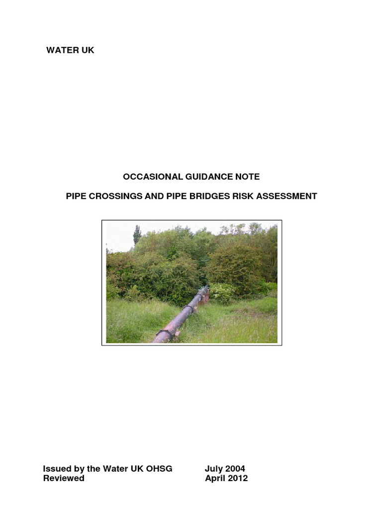 Occasional Guidance Note Pipe Crossings and Pipe Bridges Risk ...