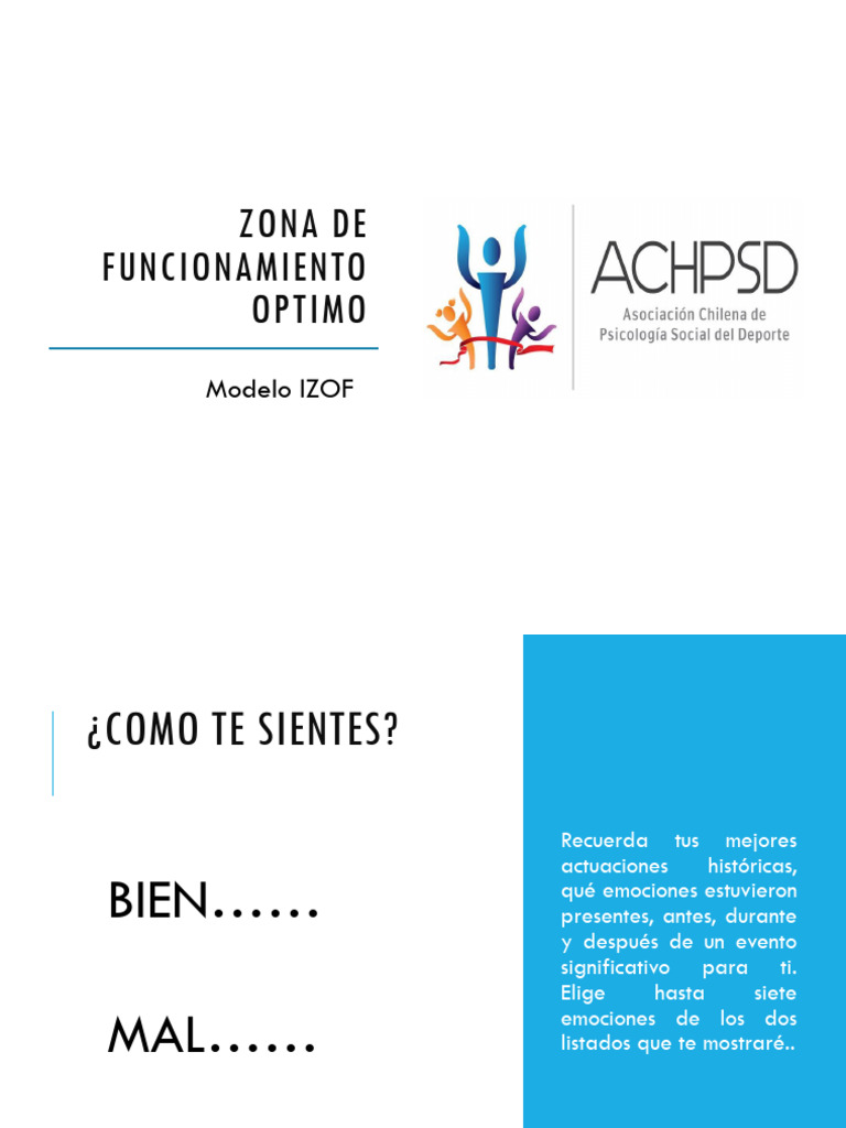 Modelo IZOF 2023 | PDF | Las emociones | Sicología