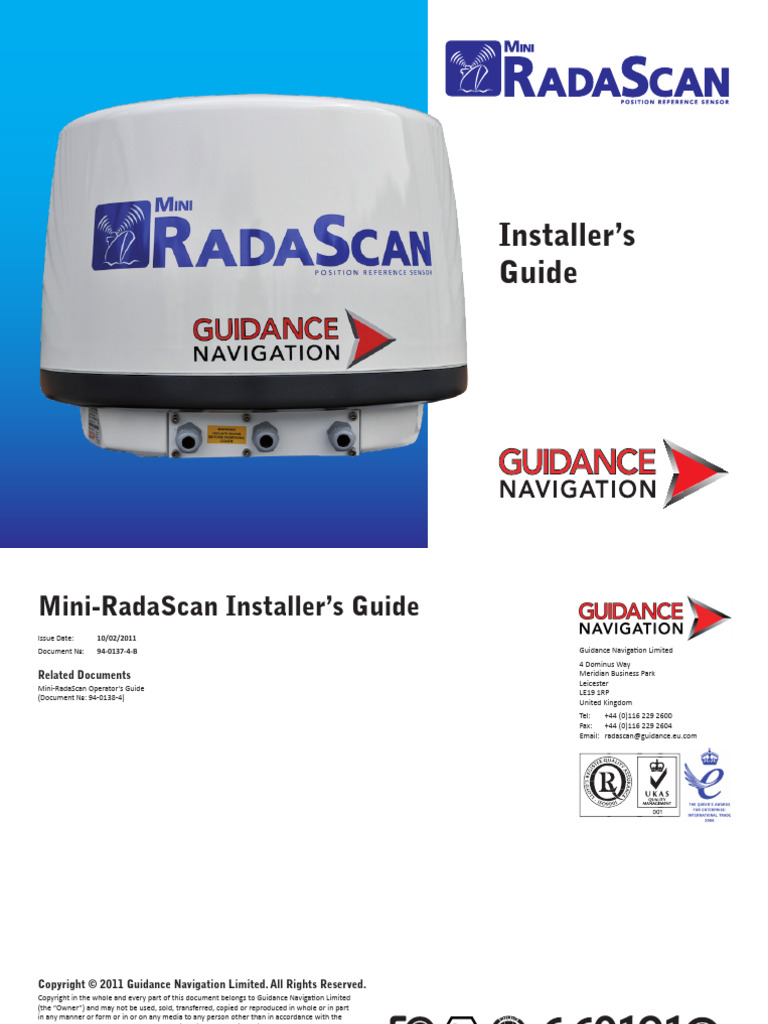 94-0137-4-B Mini-RadaScan Installers Guide | PDF | Radar | Web Server