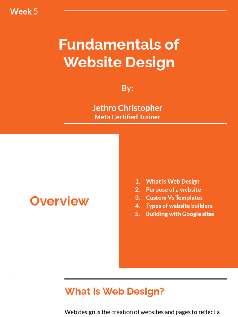 W5 Fundamentals of Website Design | PDF | Websites | Web Design