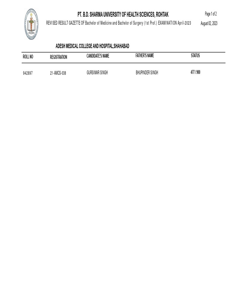 Mbbs Rechecking | PDF