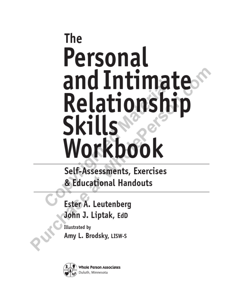 Personal and Intimate Workbook | PDF | Intimate Relationships | Romance ...