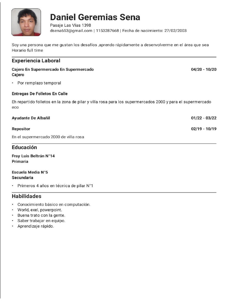 Currículum Color | PDF