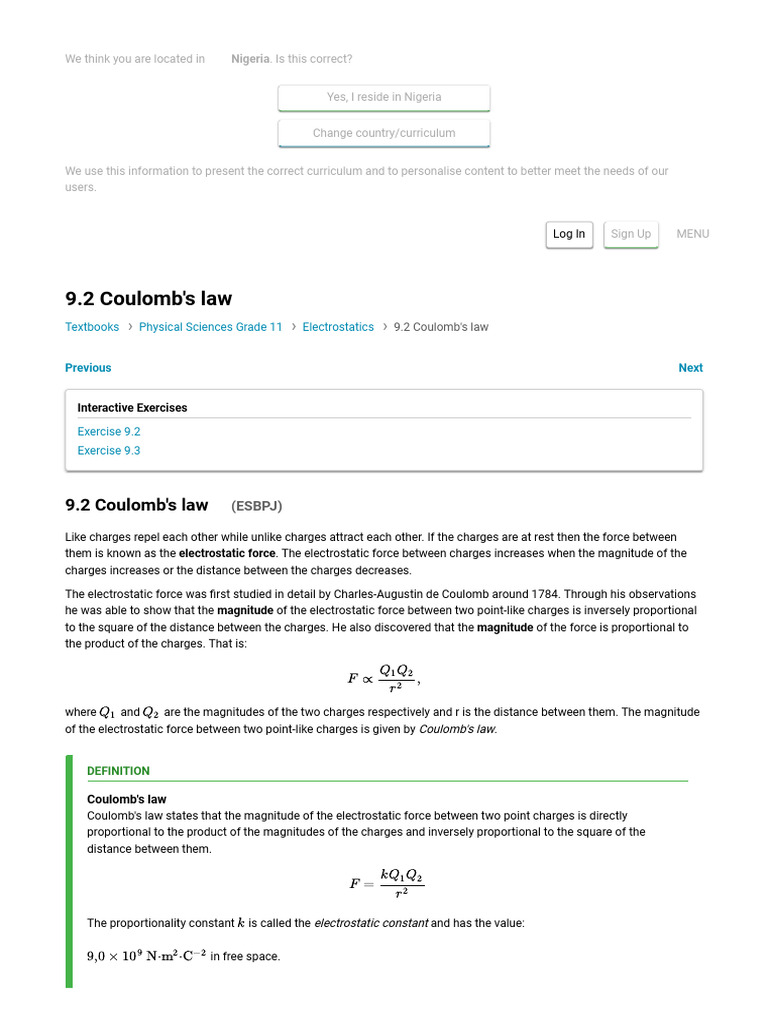 Coulombs Law E Field | PDF | Force | Electrostatics