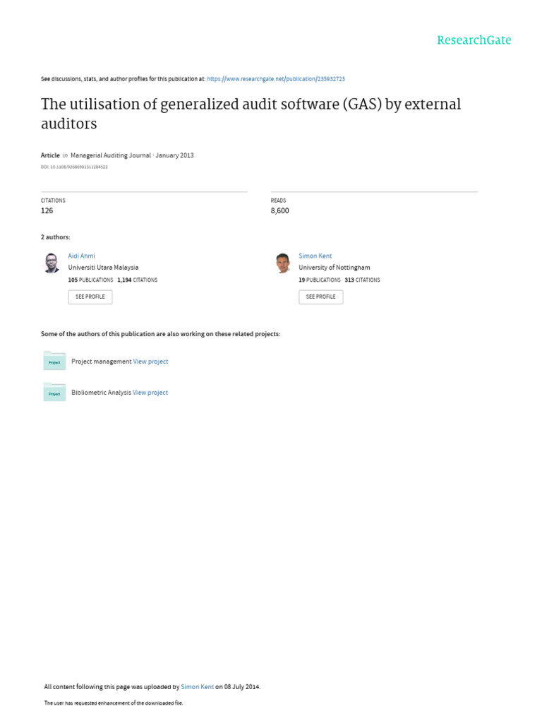 Utilization of GAS by UK Auditors | PDF | Audit | Internal Audit