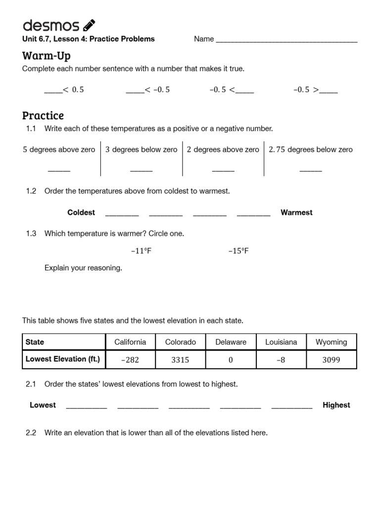 Desmos 6.7 Lesson 4 Practice Problems | PDF Desmos 6.7 Lesson 4 Practice Problems | PDF