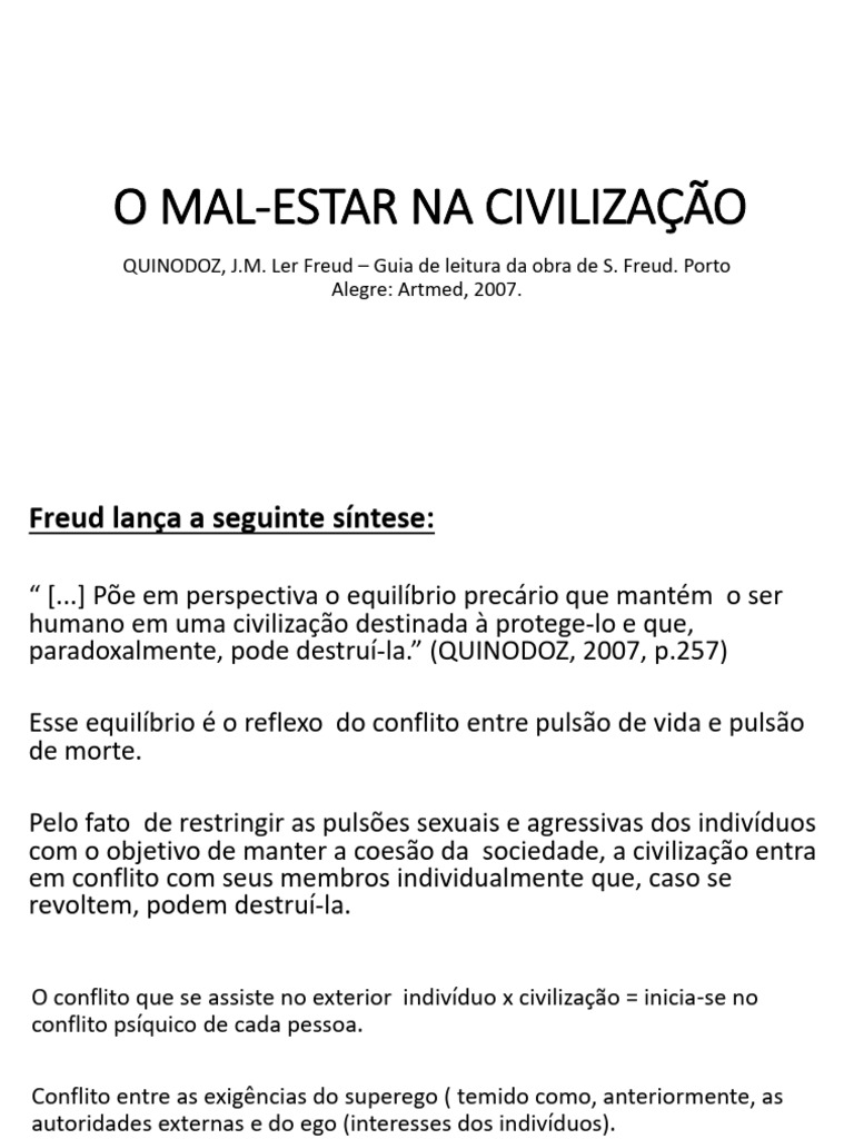 Aula O Mal-Estar Na Civilização | PDF | Amor | Família