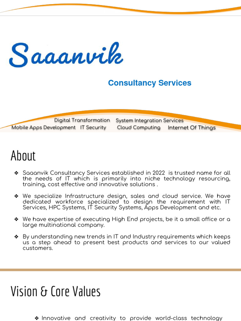 SAAANVIK Consultancy Profile | PDF | Internet Of Things | Cloud Computing