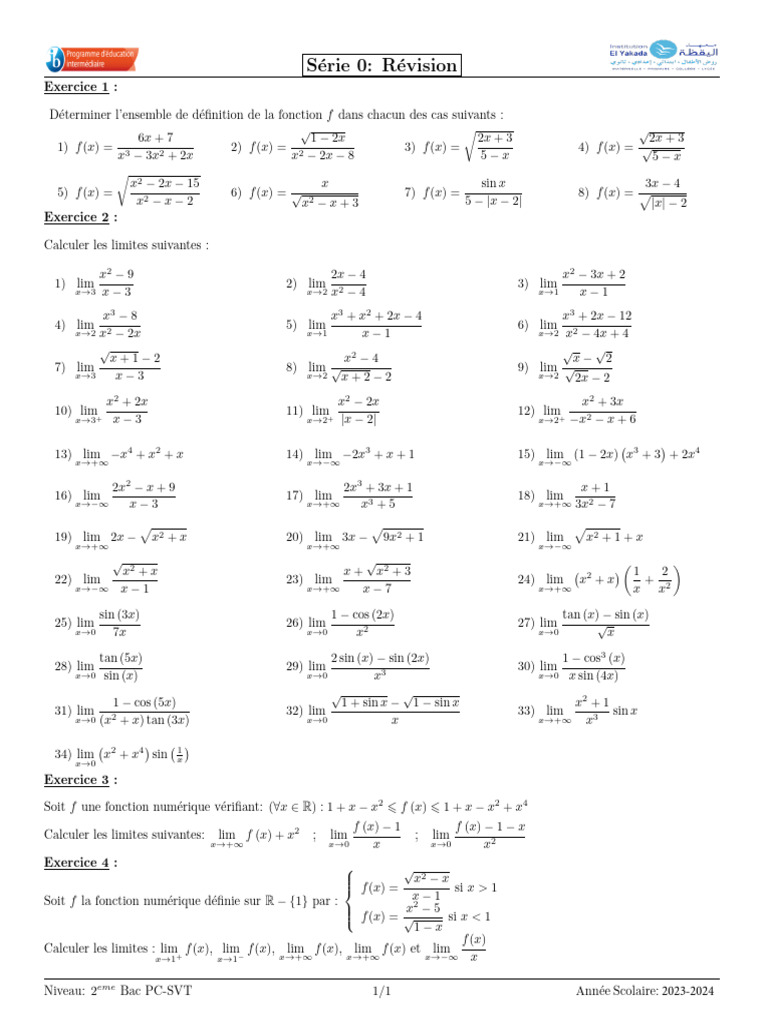 Maths Exercises | PDF