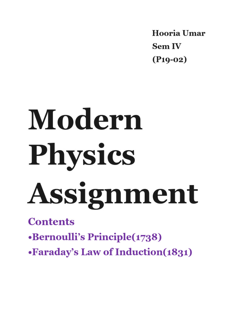 Assign | PDF | Electromagnetic Induction | Voltage