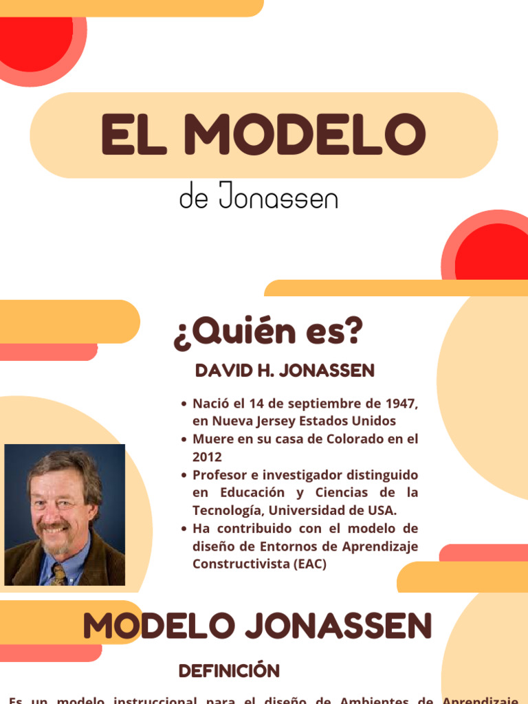Modelo de Jonassen | PDF | Maestros | Constructivismo (filosofía de la educación)