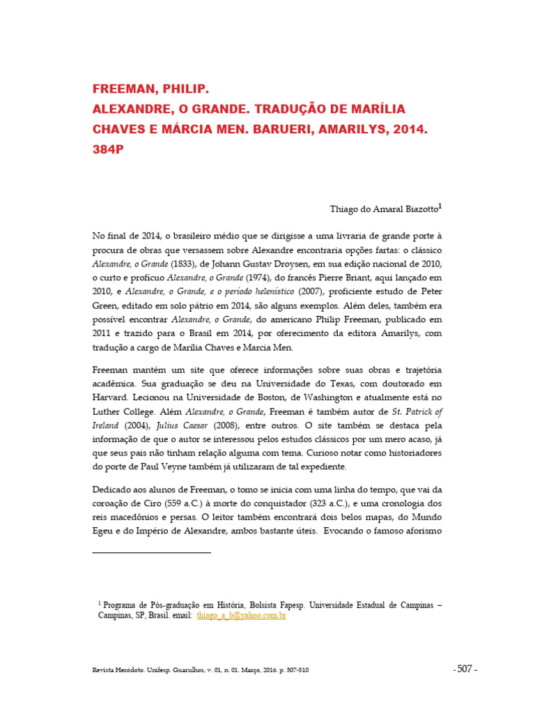 FREEMAN PHILIP Alexandre O Grande Traducao de Mari | PDF | Alexandre, o ...