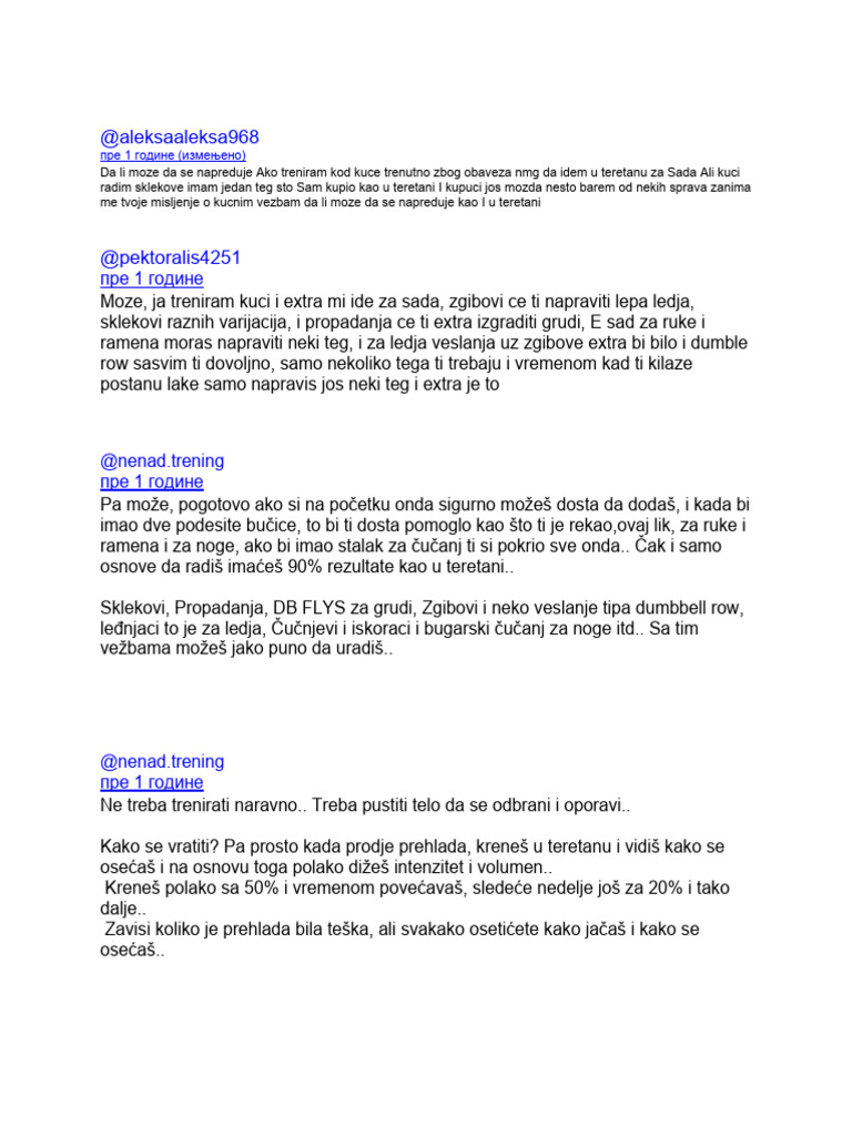 Trening Kod Kuce-Odgovor | PDF