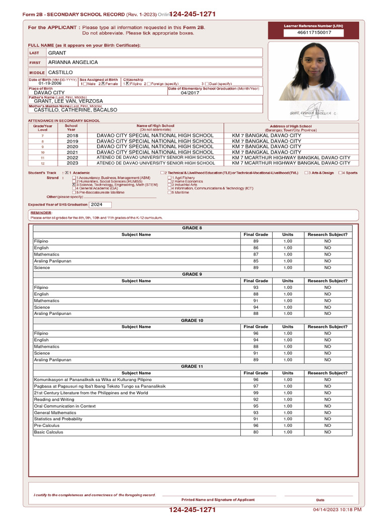 Upcat 2024 Form2b 1242451271 | PDF | Mathematics | Observation