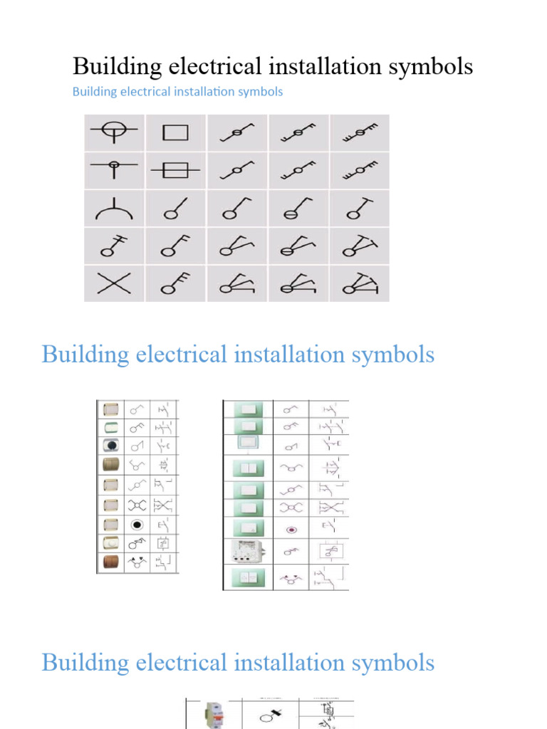 Building Electrical Installation Symbols | PDF