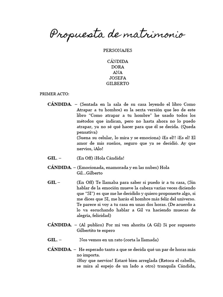 Propuesta de Matrimonio | PDF | Amor