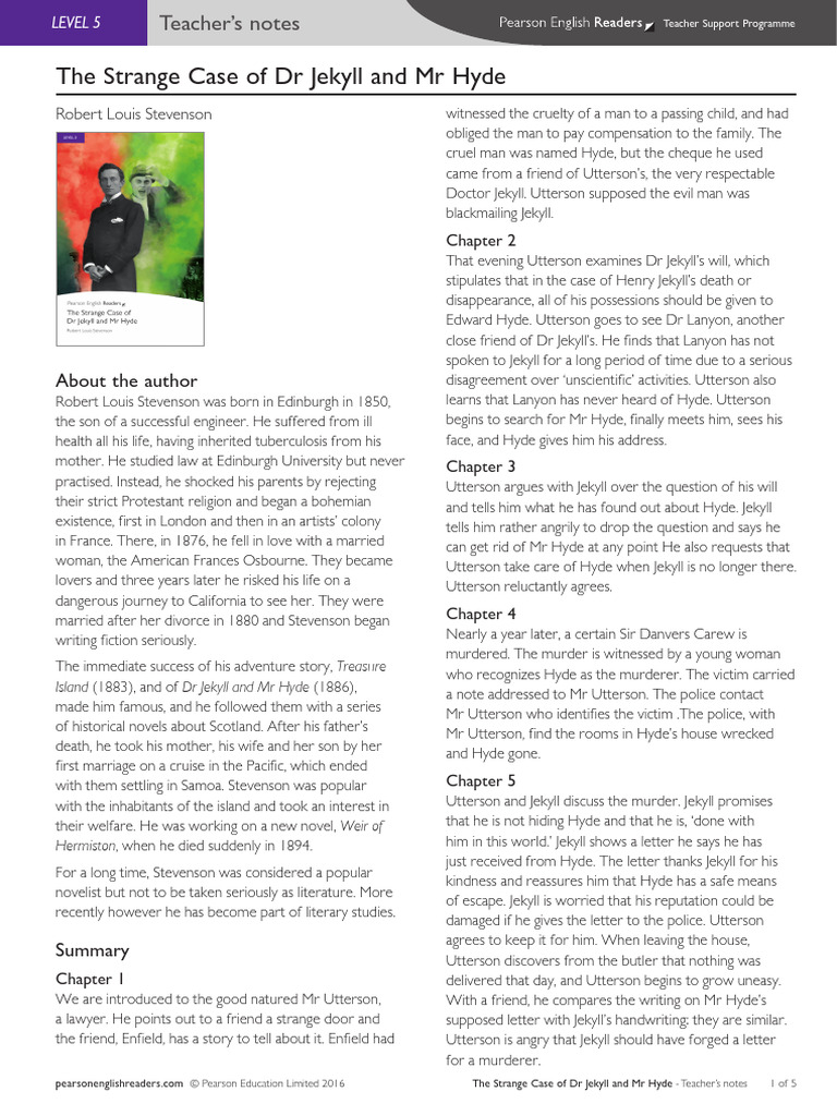 Book Summary | PDF | Strange Case Of Dr Jekyll And Mr Hyde