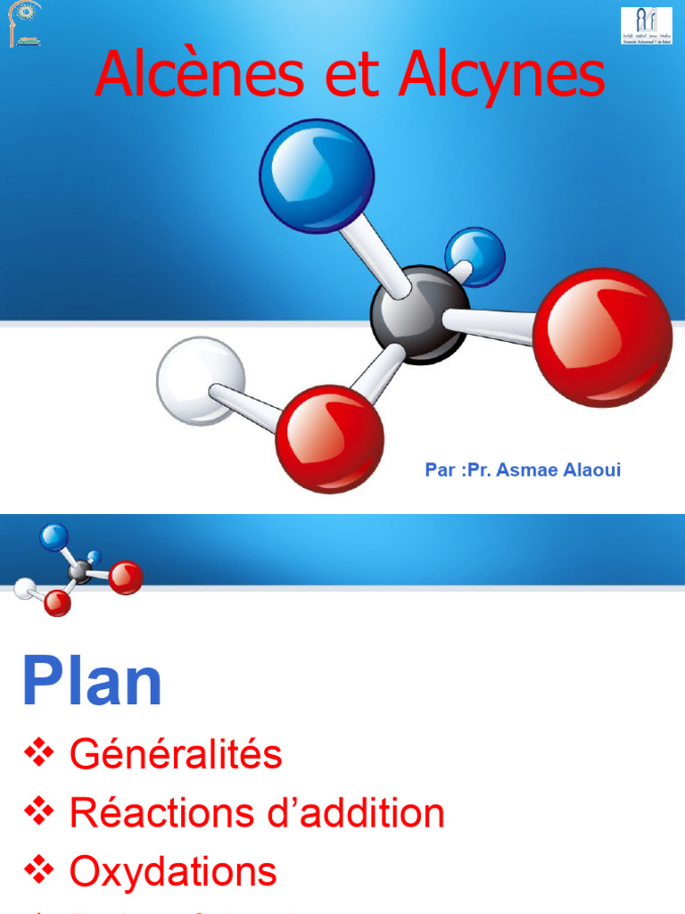 Réactions des Alcènes et Alcynes | PDF | Alcène | Cétone