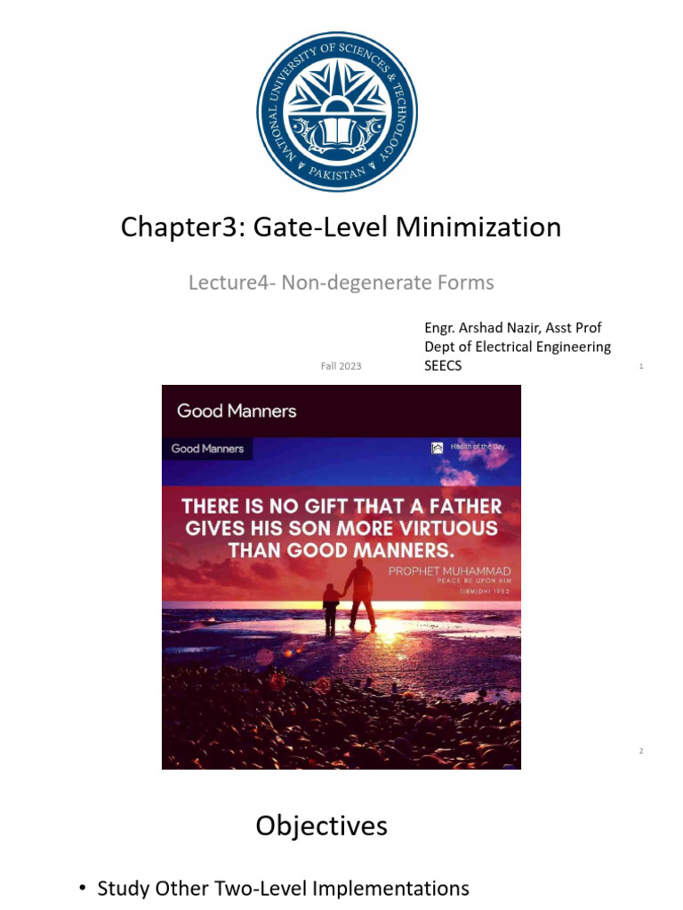 Lecture4 Chapter3- Non-Degenerate Forms | PDF | Logic Gate | Electricity
