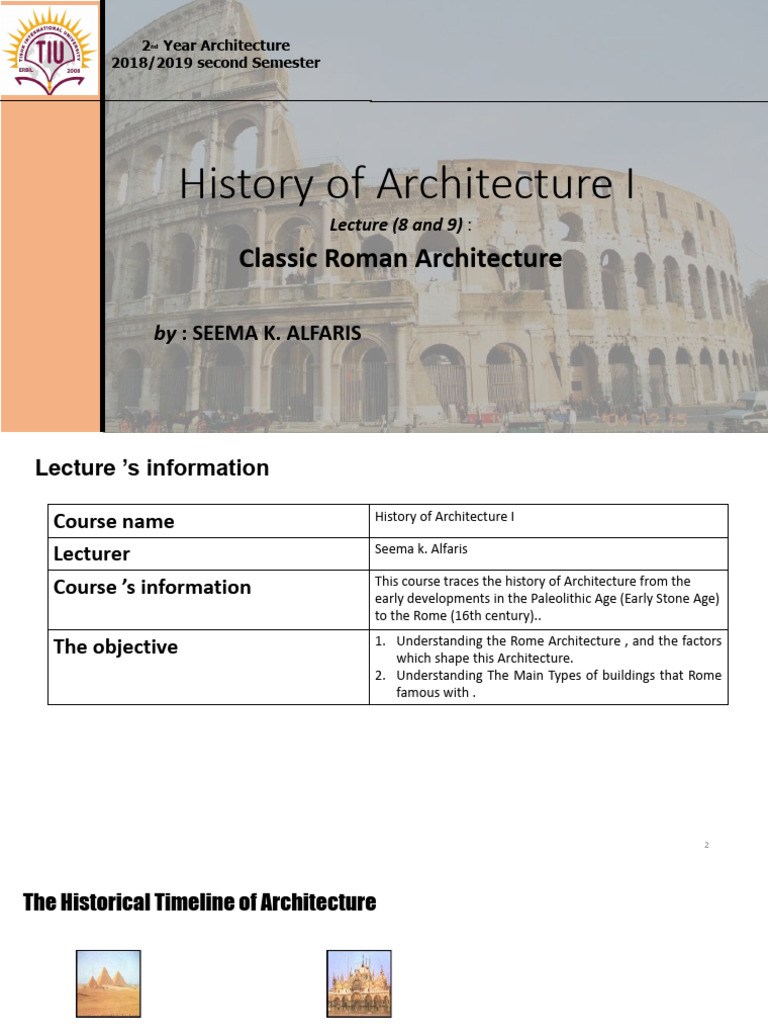 Overview of Classic Roman Architecture | PDF | Vault (Architecture ...