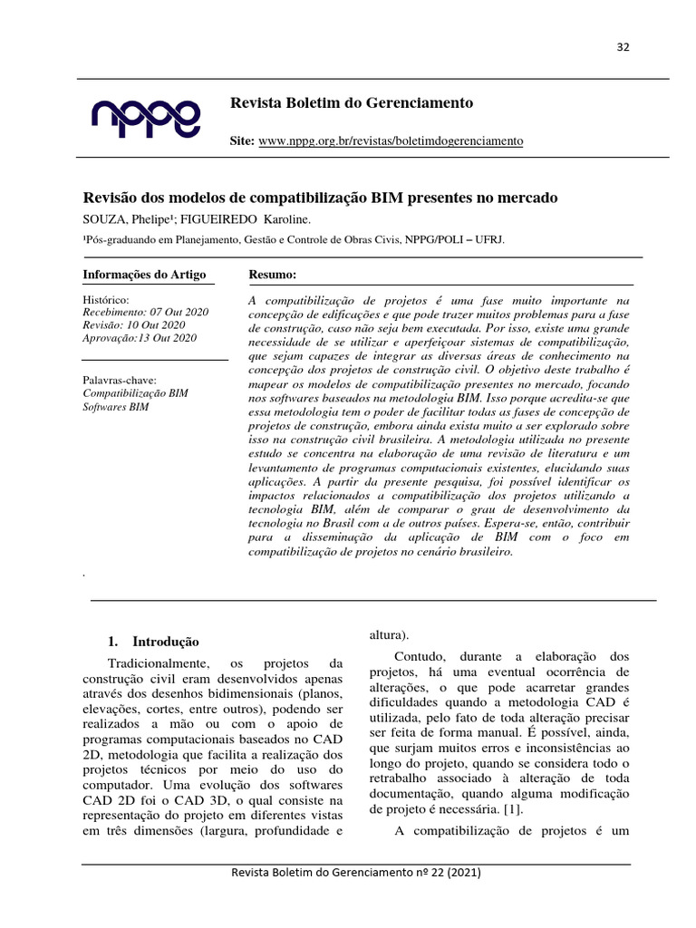 Revisão Dos Modelos de Compatibilização BIM Presentes No Mercado | PDF ...