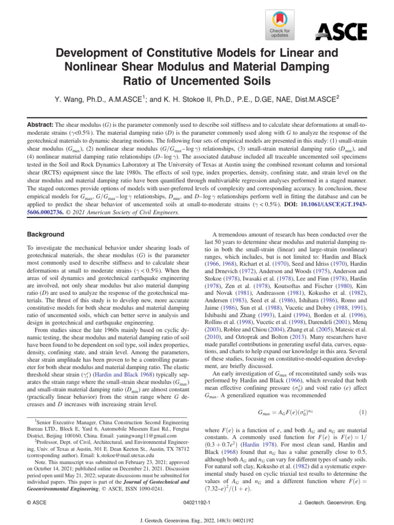 Constitutive Models For Soil Design | PDF | Errors And Residuals ...