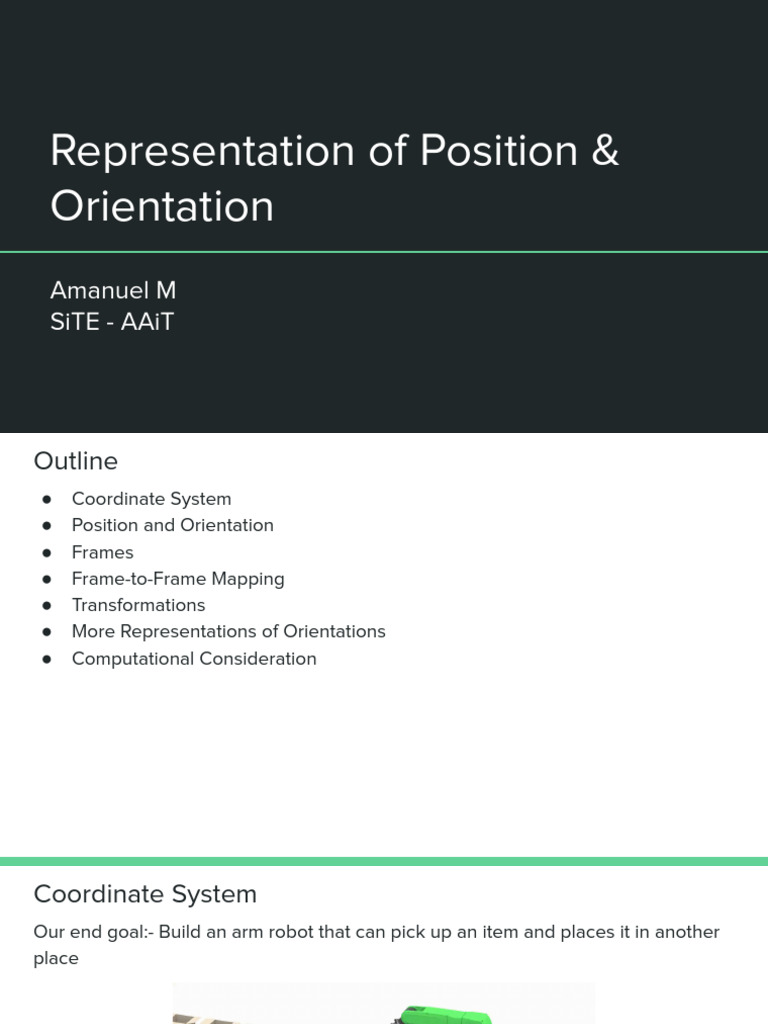 Chapter 2 - Spatial Descriptions and Transformations | PDF | Cartesian ...