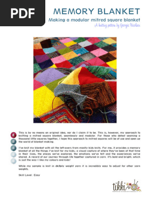 Free Knitting Pattern For Memory Blanket Sampler Afghan Blanket Free