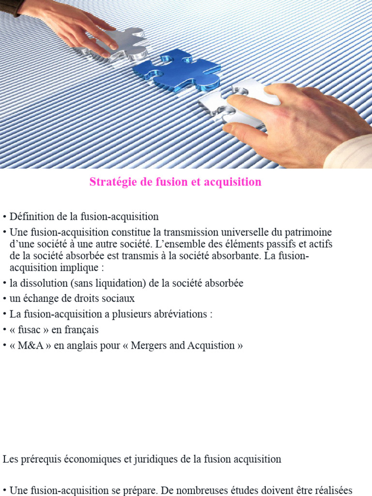 Présentation Fusion Et Acquisition | PDF | Fusions et acquisitions | ExxonMobil
