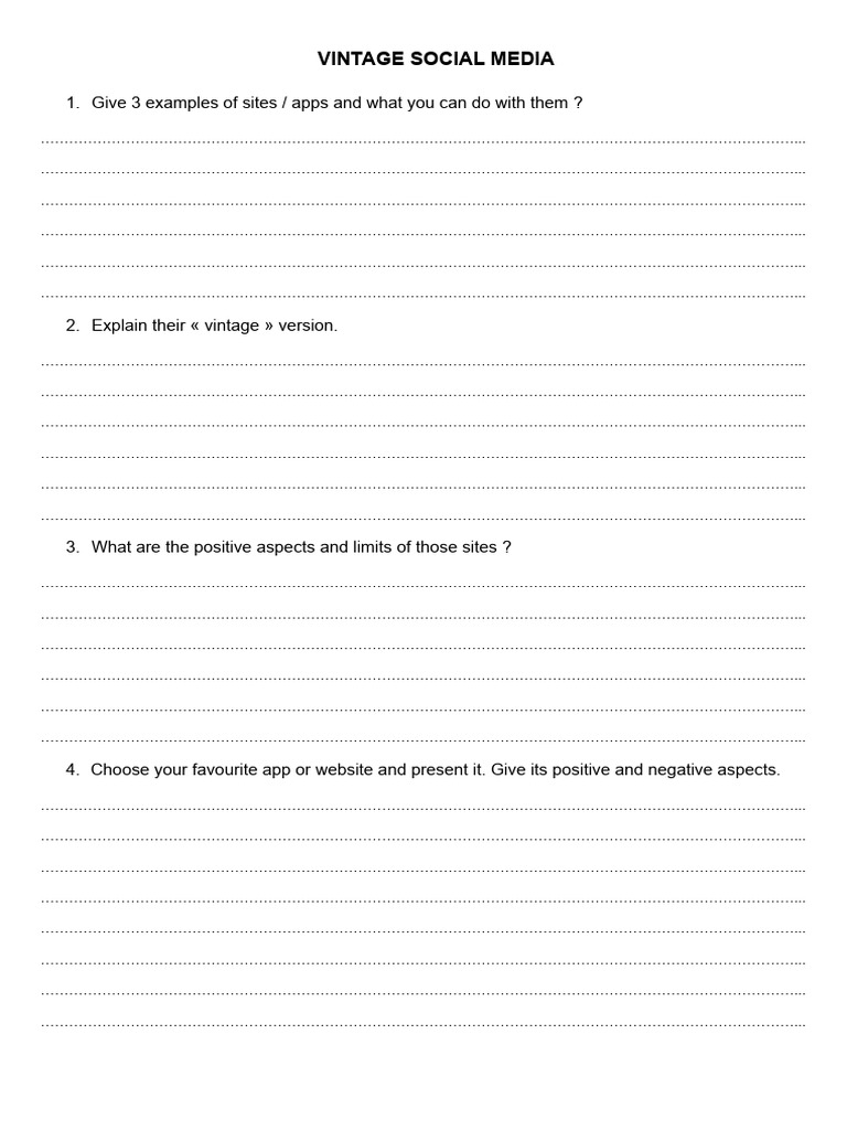 Vintage Social Media Questions 2 | PDF | Computers