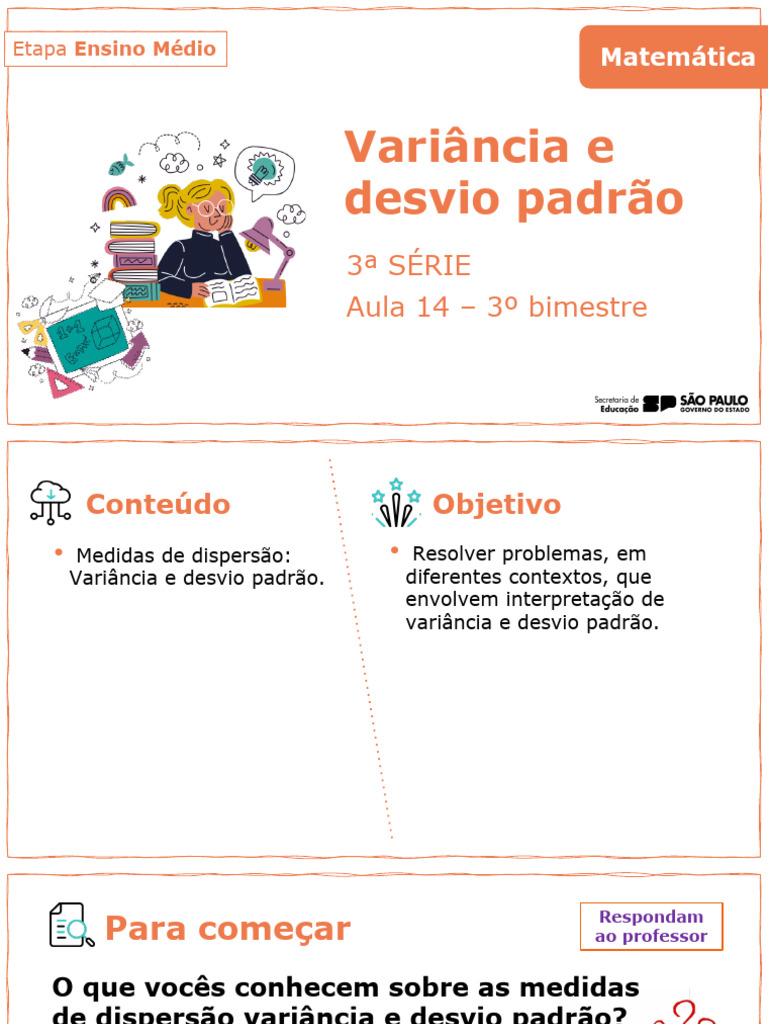 Variância e Desvio Padrão na Matemática | PDF | Desvio padrão | Variação